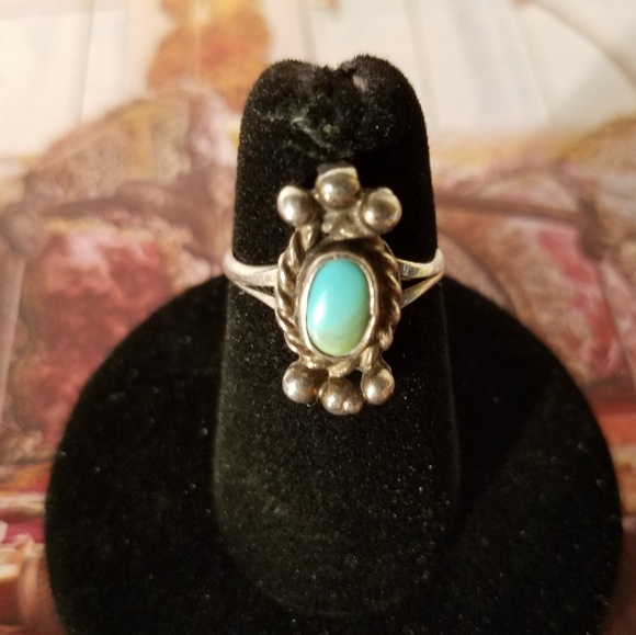 Vintage | Jewelry | Vintage Turquoise Old Pawn Ss Ring | Poshmark